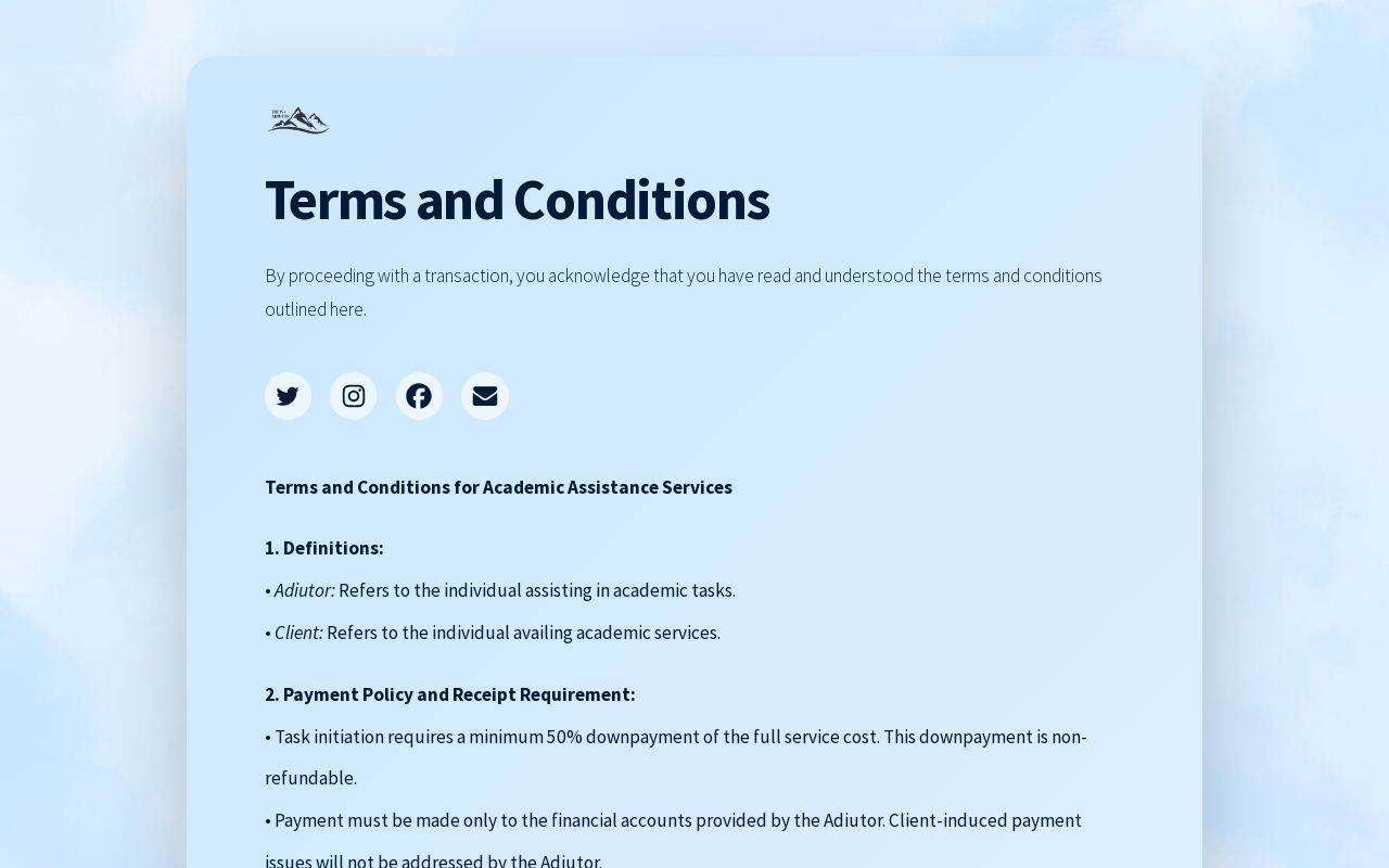Treis Adiutor's T&Cs